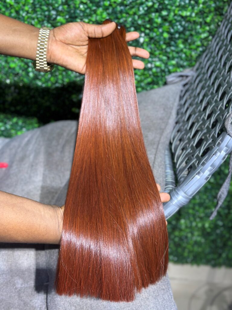 16inches Chestnut Brown Bonestraight - Stelz Hairs